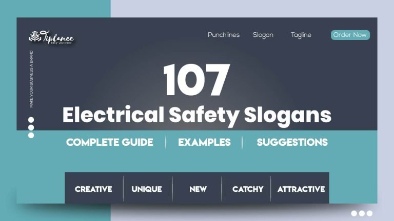 107+ Creative Electrical Safety Slogans Ideas & Taglines - Tiplance