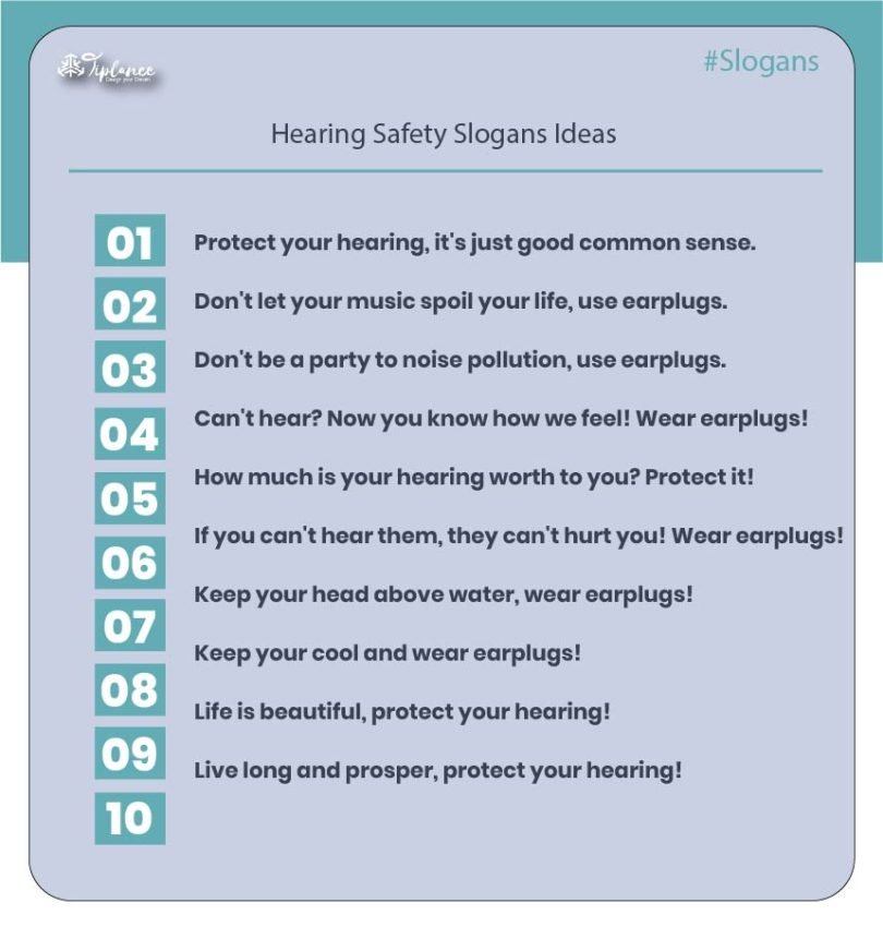 103+ Best Hearing Safety Slogans Taglines & Example - Tiplance