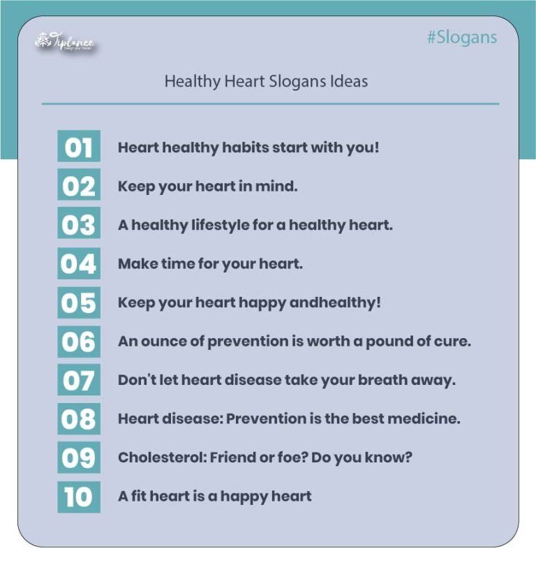 113+ Best Healthy Heart Slogans & Taglines Samples - Tiplance