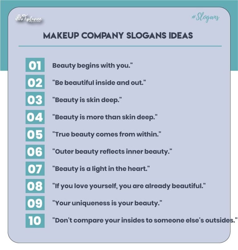 109+ Popular Makeup Company Slogans Taglines & Ideas - Tiplance