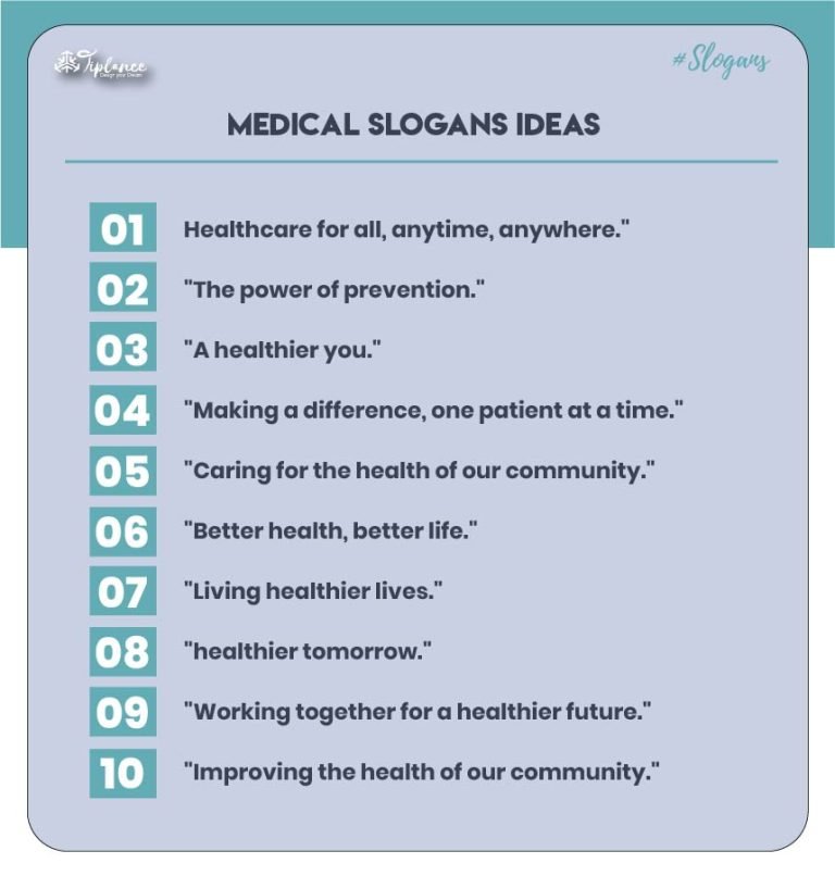 111+ Unique Medical Slogans Ideas & Examples - Tiplance