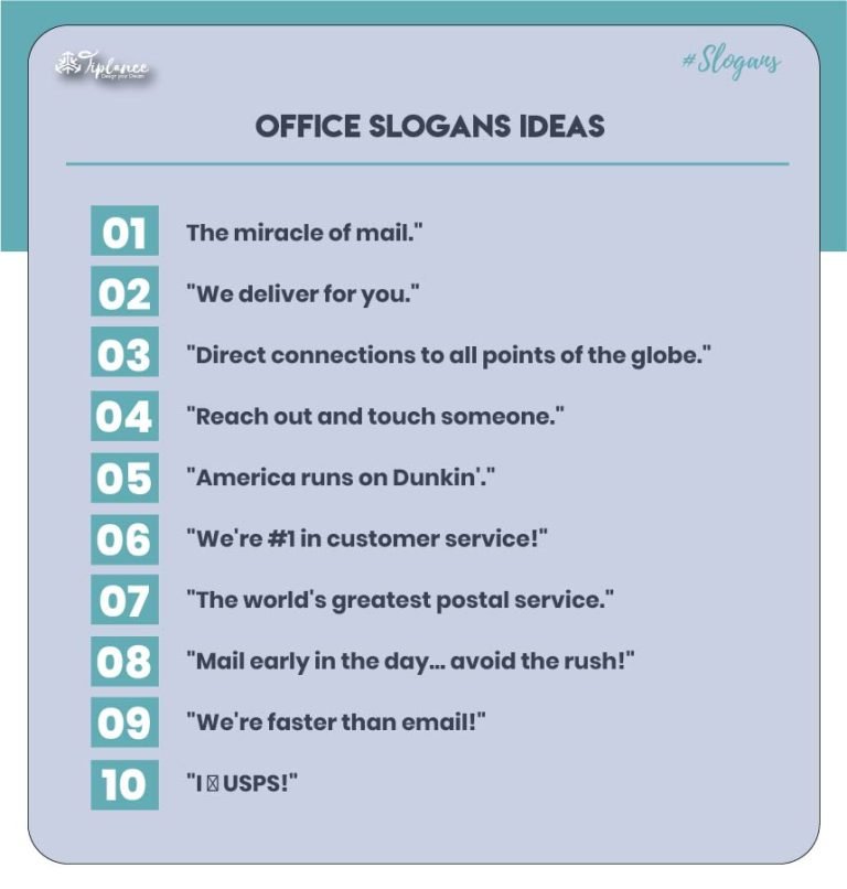 123+ Best Office Slogans Examples & Samples - Tiplance