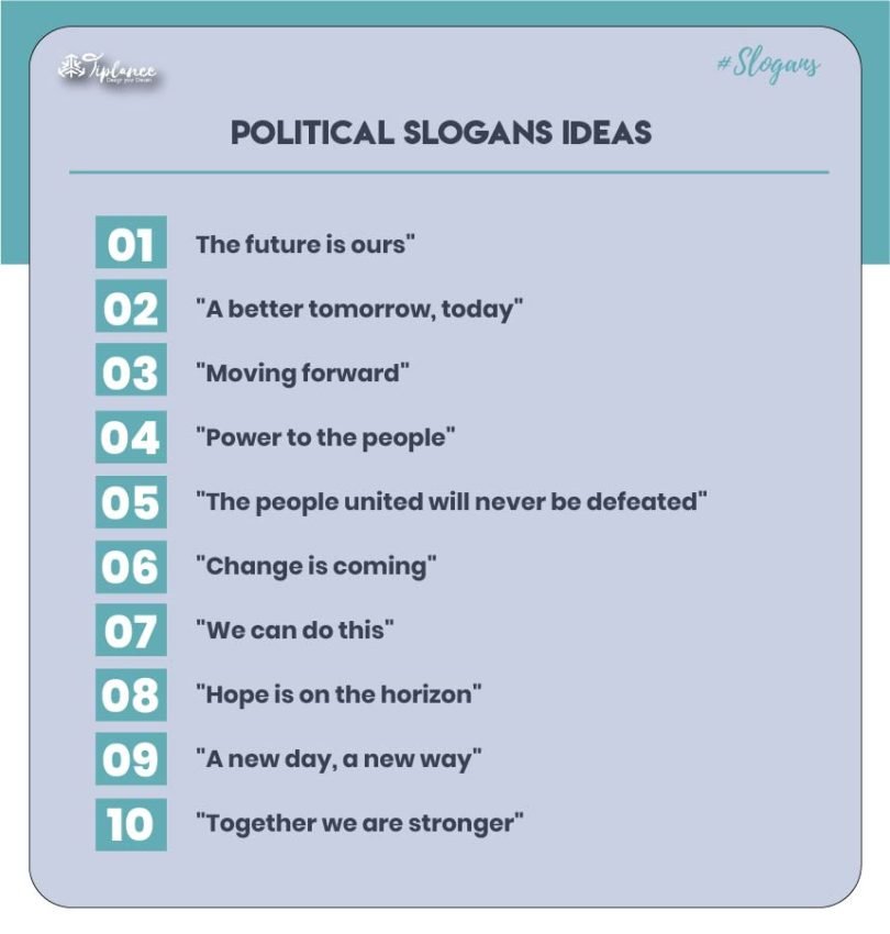 117+ Powerful Political Slogans Taglines & Ideas - Tiplance