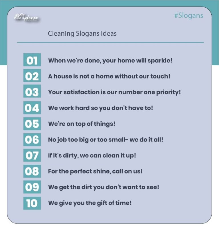 115+ Creative Cleaning Slogans & Taglines Ideas - Tiplance