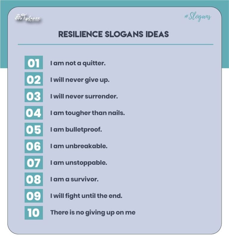 107+ Creative Resilience Slogans & Taglines Ideas - Tiplance