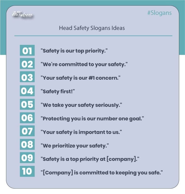 105+ Unique Head Safety Slogans Ideas & Samples - Tiplance