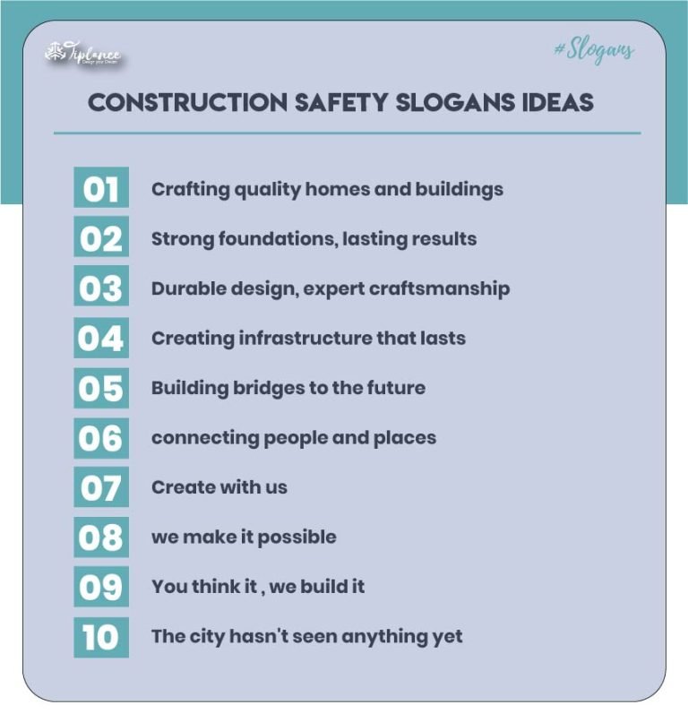 105+ Unique Construction Safety Slogans Ideas & Examples