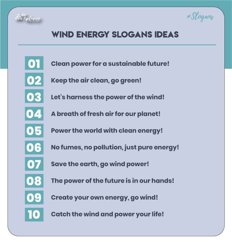 103+ Catchy Wind Energy Slogans Ideas & Suggestions - Tiplance